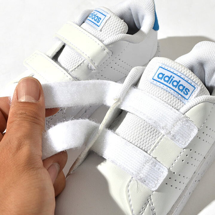 アディダス ベビーシューズ adidas ADVANCOURT CF I ジュニア 子供 ベルクロ スニーカー 子供靴 シューズ 靴 ホワイト ...