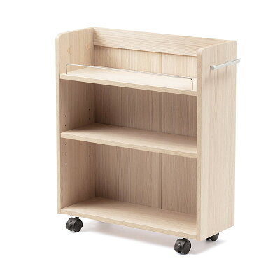 【楽天市場】収納ワゴン 取っ手＆キャスター付き スリムストッカー 薄型 隙間収納 木製 本棚 コミック CD DVD BD 押入れ テーブル下 おしゃれ EEX-WG07：イーサプライ 楽天市場店