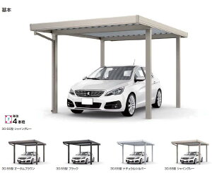 【楽天市場】【現場調査必須】LIXIL カーポート3台用 カーポートSW 900タイプ 30-55-55型（標準柱・スチール折板屋根仕様）本体+基本工事込：エクシーズ