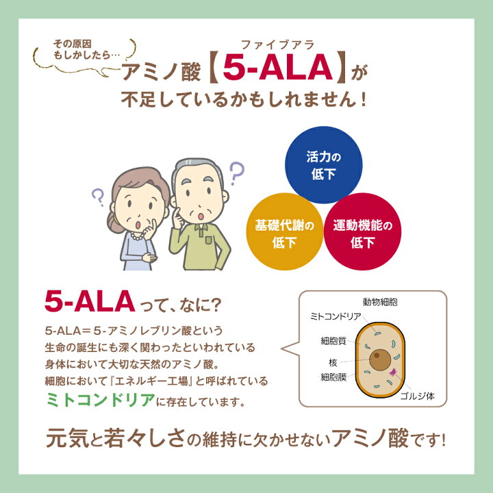 5ALA サプリメント おすすめ 高含有1粒あたり100mg配合 着色料 二酸化チタン 不使用5アラ 5-ala 5-アミノレブリン酸 ネ ...