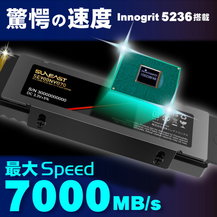 大坂商事SUNEAST 1TB SSD NAND Gen ×4 NVMe SE900NVG3-01TB PCIe 3D 内蔵型SSD | kochi-ot.main.jp