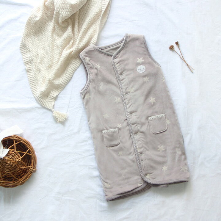 mocmof おやすみベスト プレミアム 622-274553 スリーパー 冬 ベビー ベスト ボア あったか 赤ちゃん おしゃれ 出産祝い 男の子 女の子 着る毛布 キッズ 子供 【SALE ...