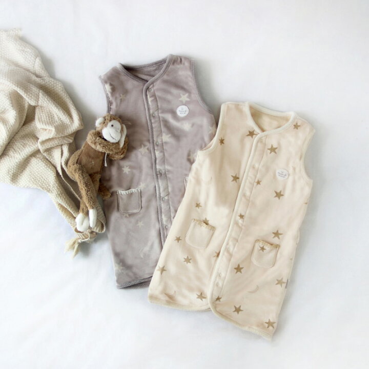 mocmof おやすみベスト プレミアム 622-274553 スリーパー 冬 ベビー ベスト ボア あったか 赤ちゃん おしゃれ 出産祝い 男の子 女の子 着る毛布 キッズ 子供 【SALE ...