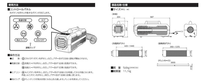 新色追加して再販 スポットクーラー YNC-B160 日動工業 ポータブル カンゲキくん2 設置工事不要 100V 小型 熱中症対策 fucoa.cl