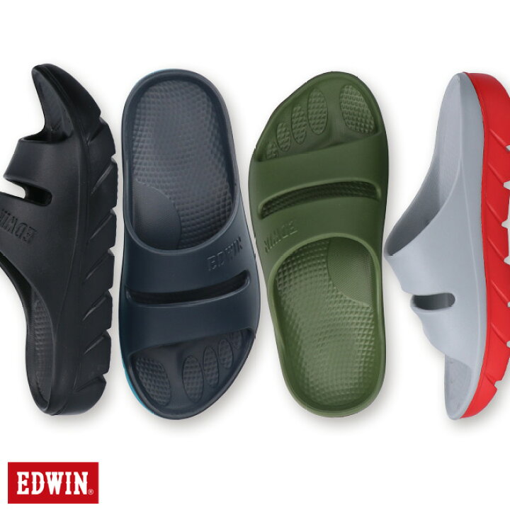 驚きの値段で エドウィン サンダル メンズ EW5200 EDWIN 黒 紺 ブラック カーキ 軽量 幅広 リゾート シャワー 紳士 yoshiyuki0804.sub.jp