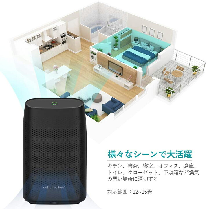 2000ml 強力除湿 PSE認証済除湿機 大容量 コンパクト 静音作業 湿気梅雨対策 結露防止 カビ防止 部屋干し 省エネ Inv-T8PBW 2021年春の