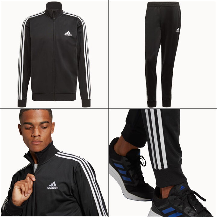 ジャージ 上下セット メンズ adidas アディダス M ESS 3ストライプス トリコット トラックスーツ スポーツウェア ジャケット ...