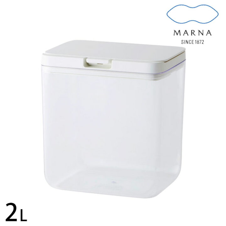 保存容器 密閉容器 小麦粉 プラスチック 2L 積み重ね パッキン付き キャニスター MARNA マーナ ワイドトール クリア K761C 最新のデザイン