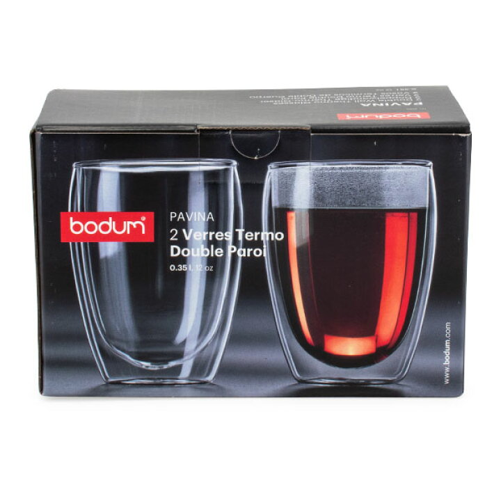ボダム bodum パヴィーナ ダブルウォールグラス 250ml 2個セット ペアセット 耐熱 メーカー正規品 おしゃれ 送料無料激安祭
