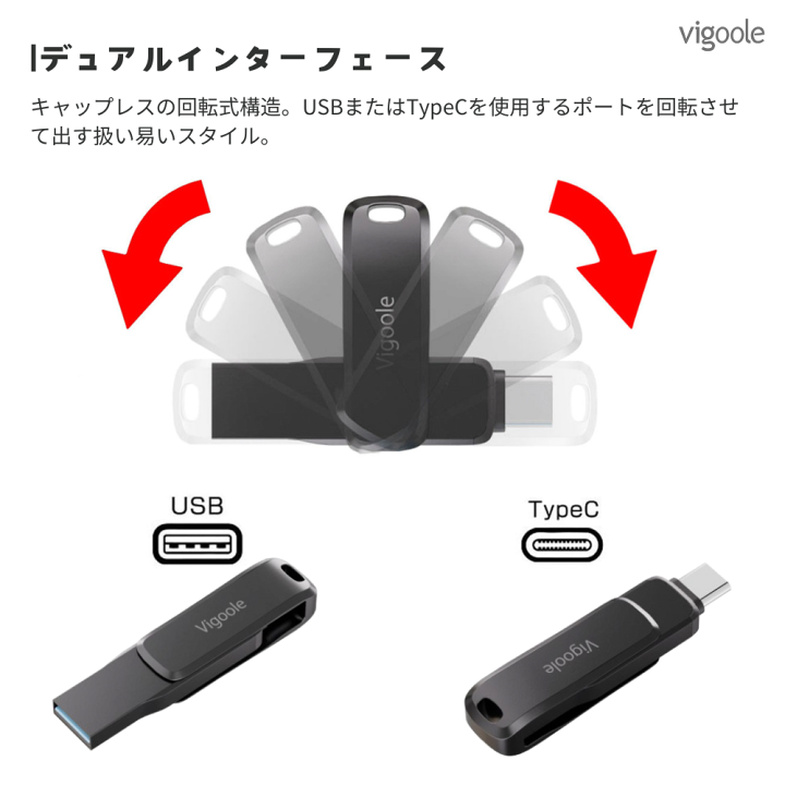 楽天市場】Vigoole ビグール 256GB 高速USBフラッシュドライブ 楽天市場】Vigoole ビグール 256GB 高速USBフラッシュドライブ
