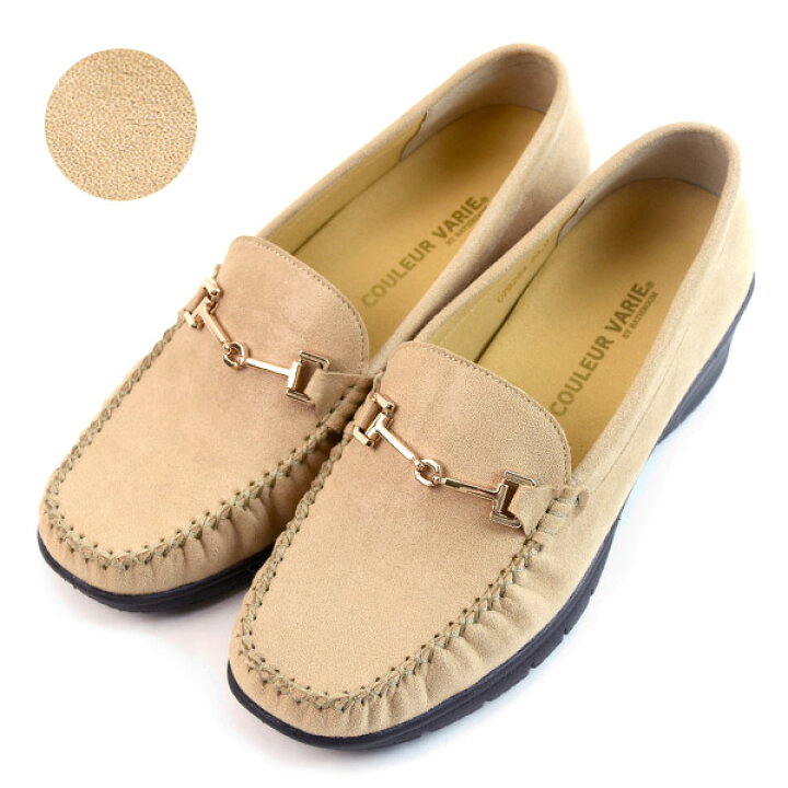 モカシン ローファー レディース 2WAY 2way 3E 軽い ビット 幅広 甲高 軽量 ファー 痛くない ローヒール 女性用 柔らかい ワンマイル クロールバリエ No.078254 ...