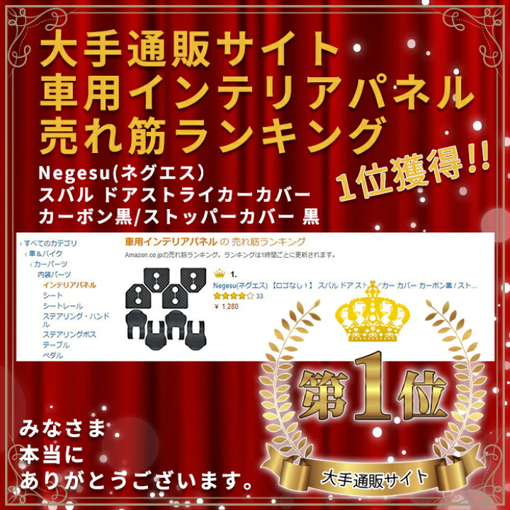 超特価激安 ドアストライカーカバー ホンダ ドアロックカバー HONDA 本田 ドア ストライカー カバー フィット 内装 黒 Negesu ネグエス yoshiyuki0804.sub.jp
