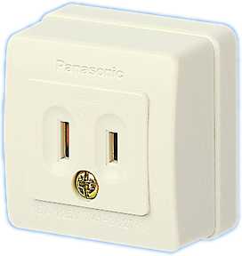 【楽天市場】あす楽対応 WK1012W パナソニック 工事用配線器具・電材 露出コンセント(2P) (角型)(送り端子付)(巻締端子式 ...