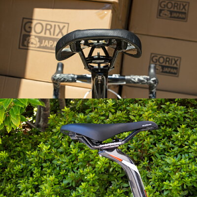 【楽天市場】【あす楽 送料無料】GORIX ゴリックス サドル 自転車 カーボンサドル 炭素繊維 超軽量 (GO.643double(フルカーボン)) ショートノーズ 幅広タイプ 穴あき ...