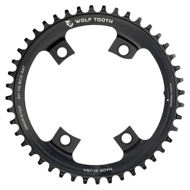 Wolf Tooth ウルフトゥース ナローワイド Drop Stop ChainRing 110PCD 4 Arm ドロップストップチェーン ...