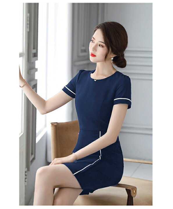 ユニフォーム エステ レディース サロン 通勤 女性 制服 作業服 ネイル 美容室 化粧品販売 半袖 ワンピース 医療系 セラピスト 送料無料 休日