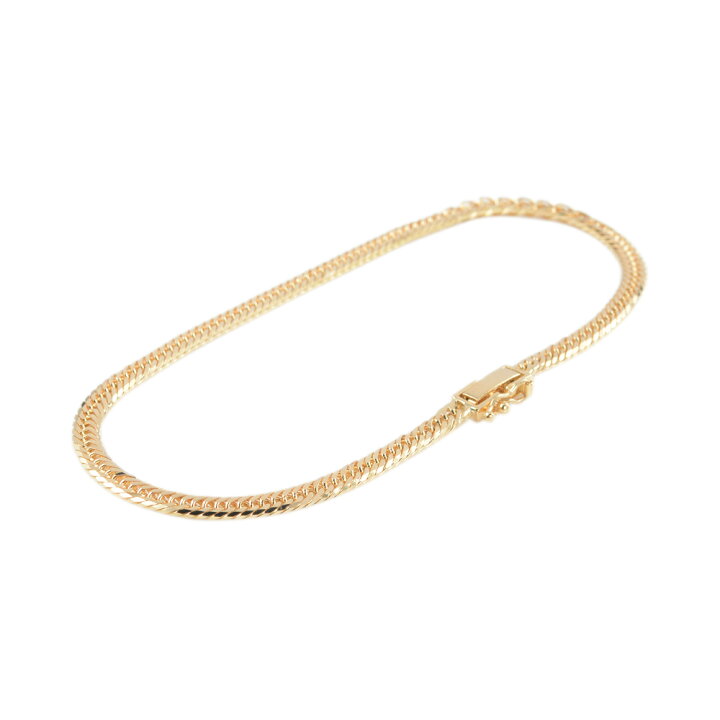 18金 喜平 アンクレット 8面 トリプル 10g 24cm 中留 中折 ゴールド メンズ レディース チェーン K18 造幣局検定マーク 【SALE】