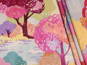 【楽天市場】moda コットン 平織り ビッグファンタスティック フォレストプリント 全2色 Fanciful Forest MoMo #M ...