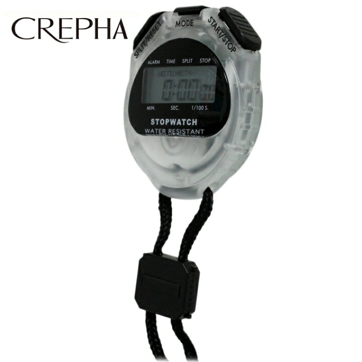 激安な クレファー CREPHA デジタルストップウォッチ 3気圧防水 カウントダウン計測 ブラック TEV-4013-BK yoshiyuki0804.sub.jp