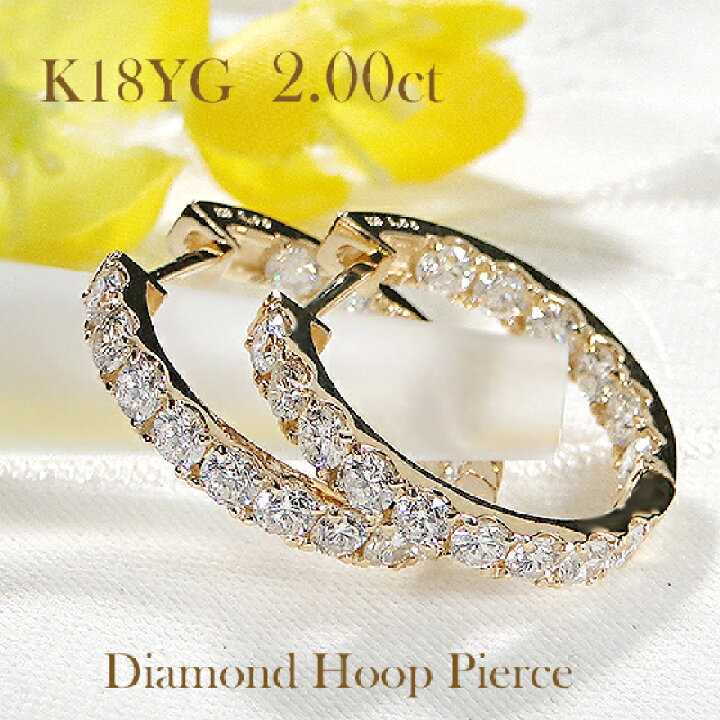 K18YG or K18WG DIA ピアス ラウンド ダイア piace D0.04ct 2pcs（K18WG 1.6ct アクアマリンピアス ペアシェイプ チェーン 18金 ホワイト ...