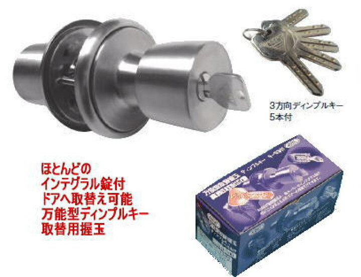 同一キー特注 エージェント AGENT GMD-500 万能型取替握玉 ディンプルキー5本付 GMD500 【WEB限定】