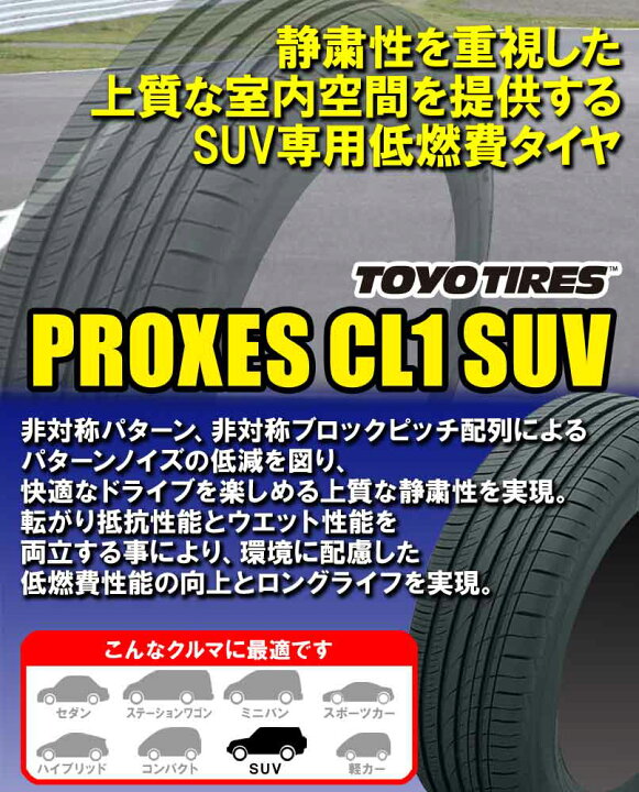 トーヨータイヤ プロクセス CL1 SUV 225 55R19 99V 19インチ サマータイヤ 2本セット TOYO PROXES 低燃費 【訳あり】