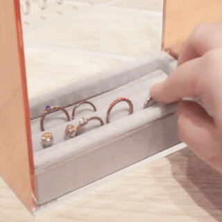 【楽天市場】【本日 P2倍＆クーポン】 Moosy Life ローズゴールド ピアス ネックレス アクセサリー ジュエリー スタンド ディスプレイ ケース アクリル ジュエリーボックス ...