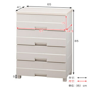 【楽天市場】チェスト 4段 フィッツプラスイージー FE6504 幅65cm 完成品 日本製 （ 送料無料 タンス 箪笥 リビング収納 衣類収納 プラスチック イージー 整理ダンス 幅65 ...
