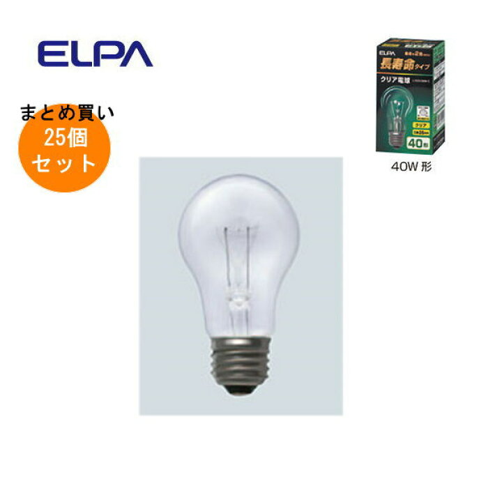 ELPA 長寿命クリア電球 40W形 L100V38W-C 【激安大特価！】