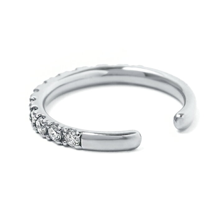 イヤーカフ エタニティ ダイヤモンド シンプル プラチナ 12石 0.15ct Pt900 4月誕生石 プレゼント 受注 欲しいの