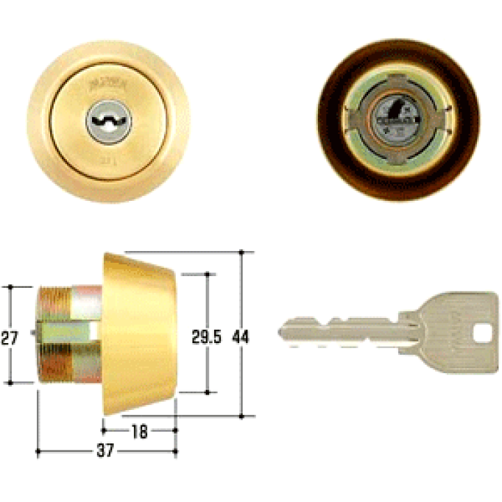 MIWA,美和ロック U9BH DZ,LD シリンダー BS ゴールド 色 信頼