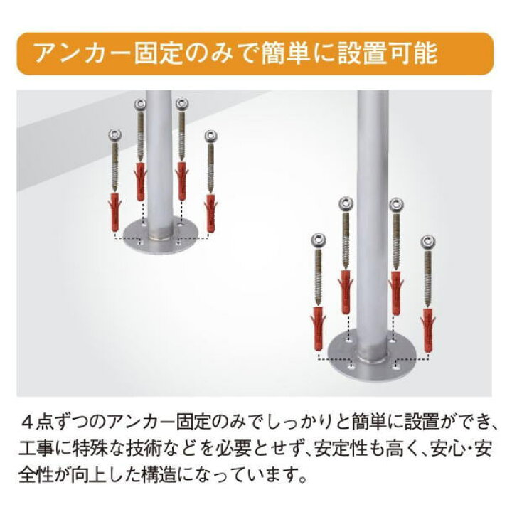 Nonnon store積水樹脂 屋外用手すり フラットタイプ ポーチX PX-FKHL 歩行補助、転倒防止 | seniorwings ...