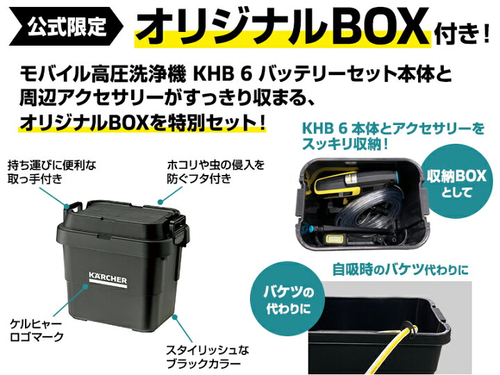 優先配送 ケルヒャー KARCHER モバイル高圧洗浄機 KHB 6 agilelabs.ai