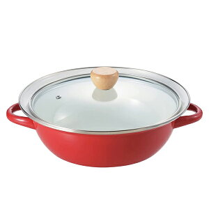 価格.com - パール金属 グラッセ ホーロー ガラス蓋卓上鍋 IH対応 27cm HB-6490 [レッド] (鍋) 価格比較