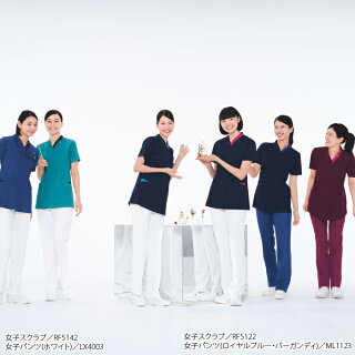 【楽天市場】ナガイレーベン 白衣 スクラブ RF5122 RF5142 レディース 半袖 手術衣 ジャケット Naway ドクター ナース ...