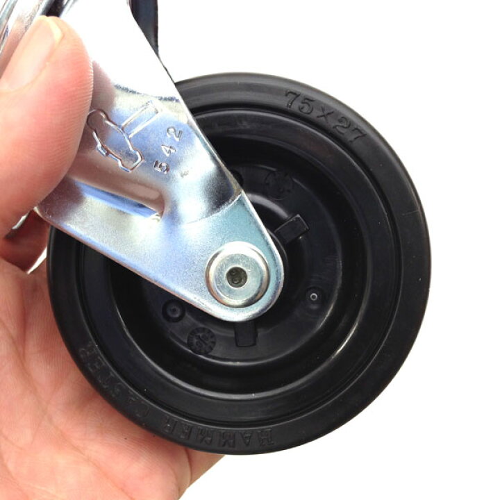 キャスター 自在 ゴム車 75mm 420G-R75 ハンマーキャスター 最新人気