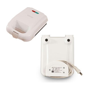 【楽天市場】ホットサンドメーカー 電気 パンの耳まで焼けるホットサンドメーカー シングル 着脱式 プレート丸洗い可能 6枚切り食パン対応 KDHS-003W ホットサンドイッチメーカー【送料 ...