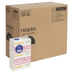 【楽天市場】【18個】nepiaソフトパックティッシュ200W5P 送料無料 王子ネピア nepia ティッシュ ソフトパック 200W 200組 パルプ 5個パック コンパクト 省スペース ...