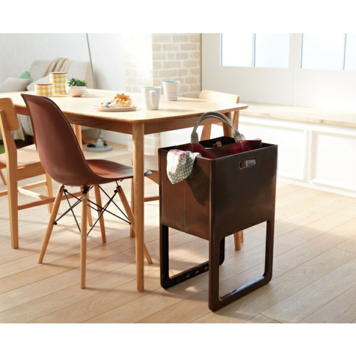 伊勢藤 ISETO 折りたたみ脚付バスケット ACOT チョコBR 幅40×奥行30×高61cm 休み