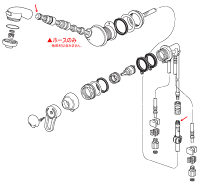 【楽天市場】【HC187DW−T4】旧MYM洗髪水栓用シャワーホース（FA547T4等用）：KVK AQUA SHOP