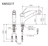 【楽天市場】【KM5021T】シャワー引き出しタイプ シングルレバー式シャワー：KVK AQUA SHOP