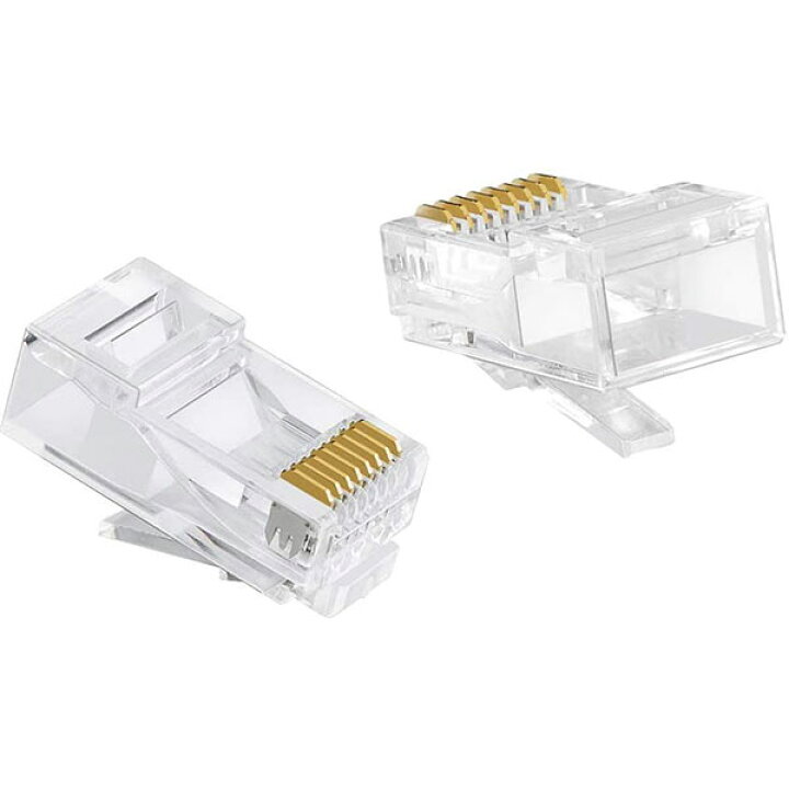 lan コネクタ,CableCreation RJ45コネクタ 10個入り LANコネクタ Cat6 Cat6a Cat5e 対応 単線ヨリ線 ...