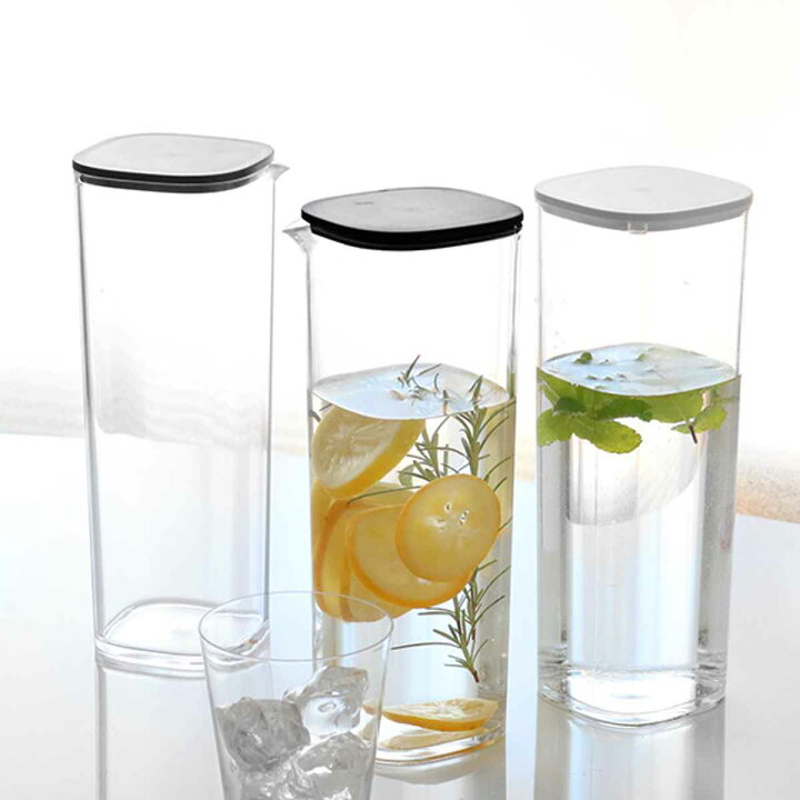 KINTO 冷水筒 ピッチャー ウォーターカラフェ 1L OVA プラスチック 同色2本セット 麦茶ポット 食洗機対応 麦茶 ポット 冷茶 ジャグ ドアポケット 3周年記念イベントが