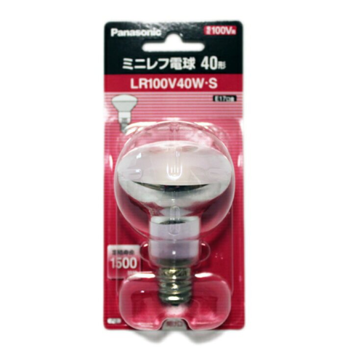 パナソニック LR100V40W S ミニレフ電球 40形 40W 100V E17 φ50mm LR100V40WS 送料区分A 【国内即発送】