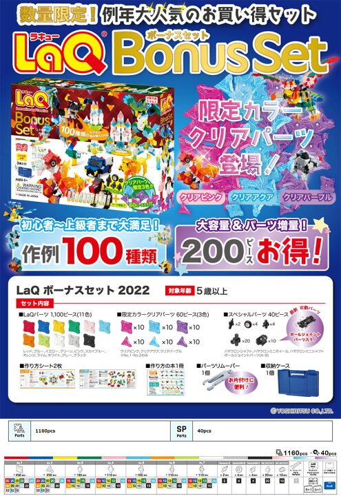プレゼントパックおまけ ラキュー ボーナスセット 2022 LaQ 知育玩具 知育ブロック ラキューボーナスセット2022 【予約中！】
