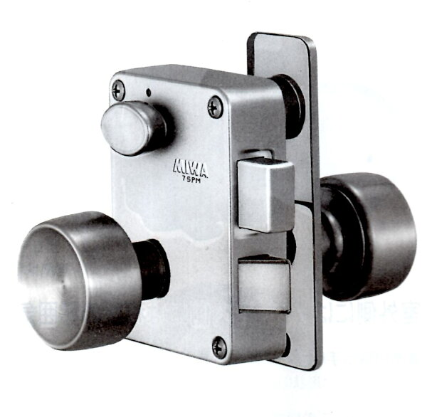 【楽天市場】公団型 外開き用 面付箱錠 MIWA(美和ロック) U9PMK-HS (75PM) 左右勝手 玄関 防犯 鍵 交換 マンション アパート 玄関：港町MARKET 楽天市場店