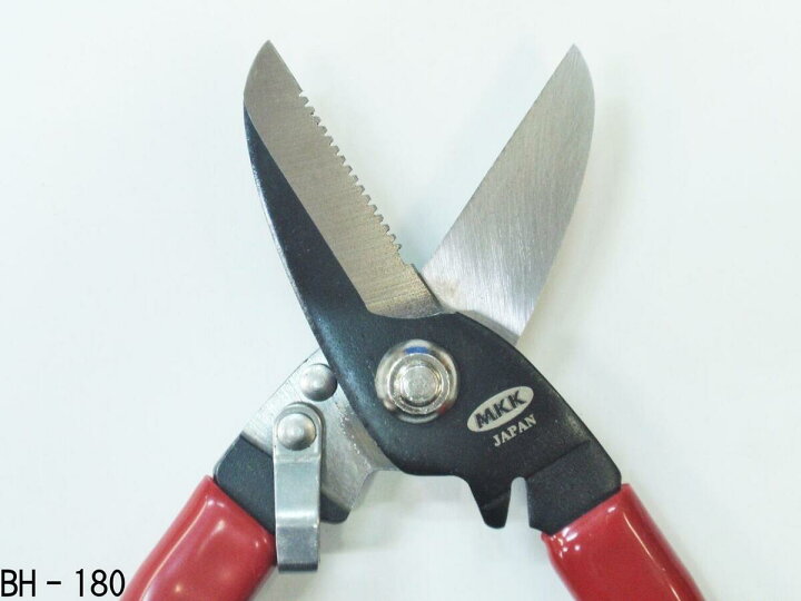 モトコマ MKK 特殊鋼 万能鋏 BH-180 ギザギザ刃 針金切断 ブリキ切り 盆栽用 生花用 造花用 旧 タナカ 日曜万能鋏 【人気沸騰】