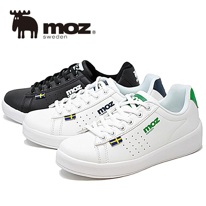 モズ スウェーデン MOZ sweden MOZ-3366 レディース ローカットスニーカー コートタイプ カジュアルシューズ グレー 【初売り】
