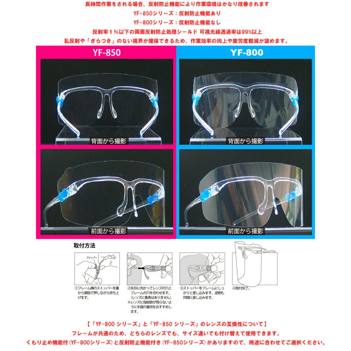 YAMAMOTO 超軽量フェイスシールドグラスYF-850S YF850S 7887256 市販