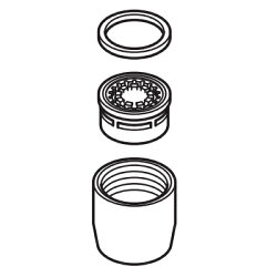 【楽天市場】【メール便対応/代引不可】KVK 泡沫キャップセット Z586JFCP（KM550H(G)・KM556タイプ用 吐水口先端部）：リライフプラザ 楽天市場店